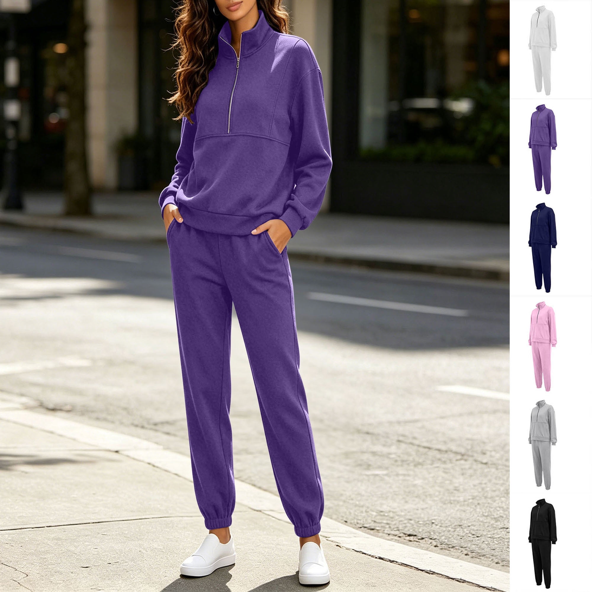 2 Piece Sets Long Sleeve Sets for Women Fall Outfits Lounge Sets for ...