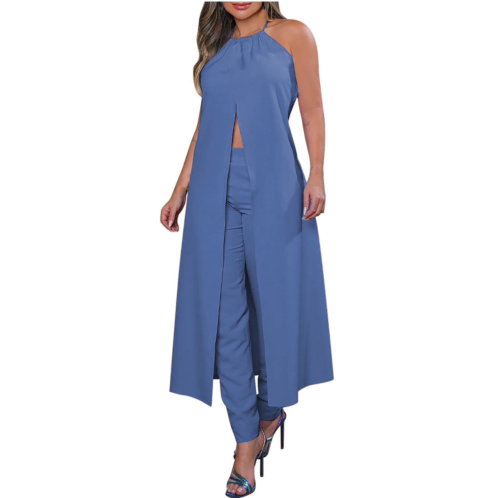 2 Piece Sets for Women Women's Summer Outfit Clothing Set Female Round ...