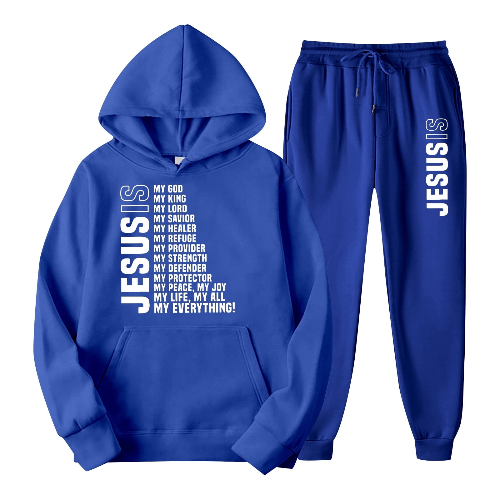 2 Piece Sets for Women Letter Printed Sweatshirt Drawstring Joggers ...