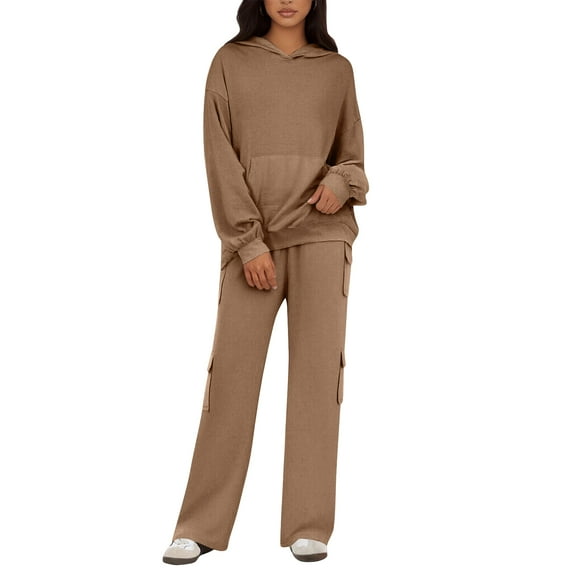 2 Piece Sets for Women Lounge Hoodie Sweatsuit Sets Long Sleeve ...