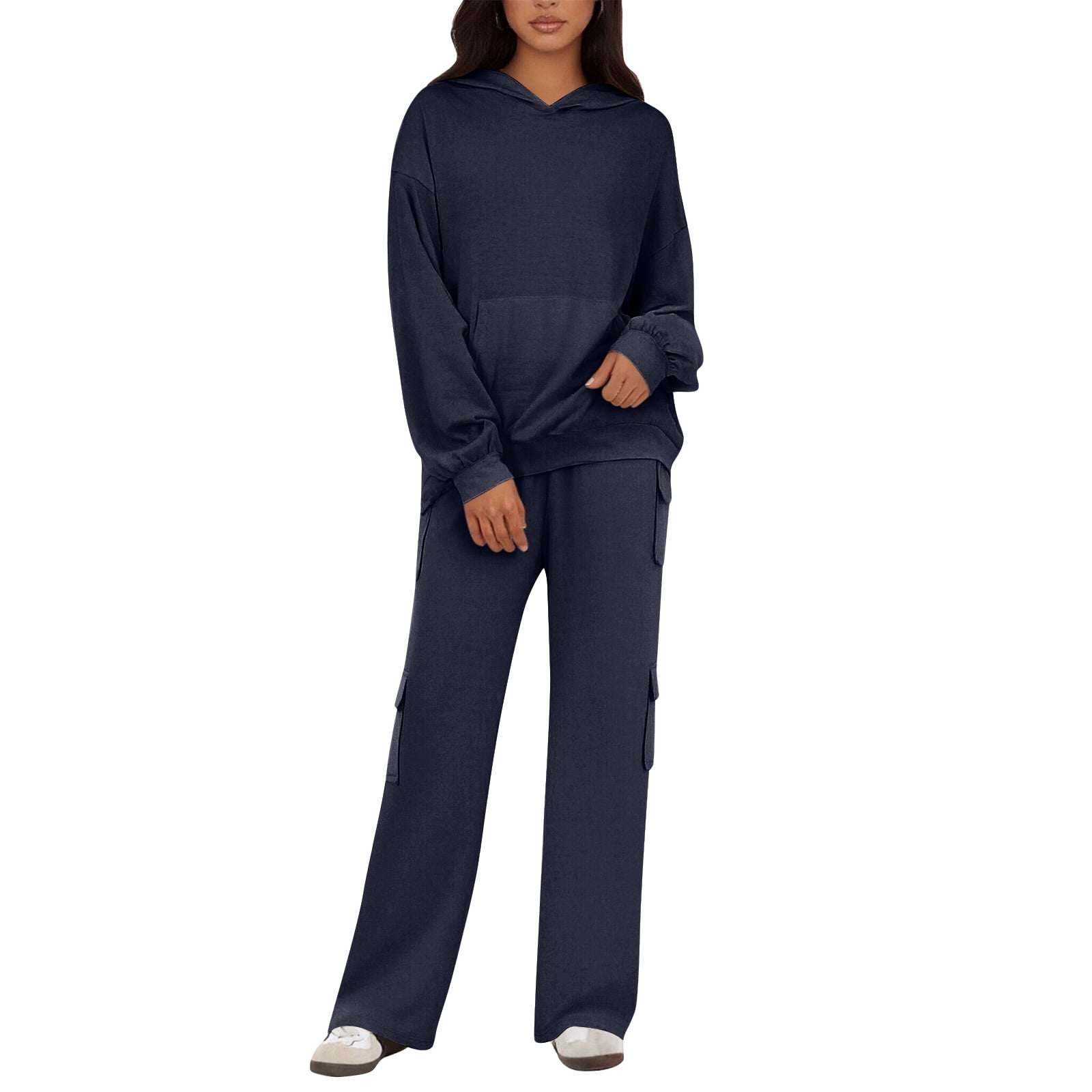 2 Piece Sets for Women Lounge Hoodie Sweatsuit Sets Long Sleeve ...
