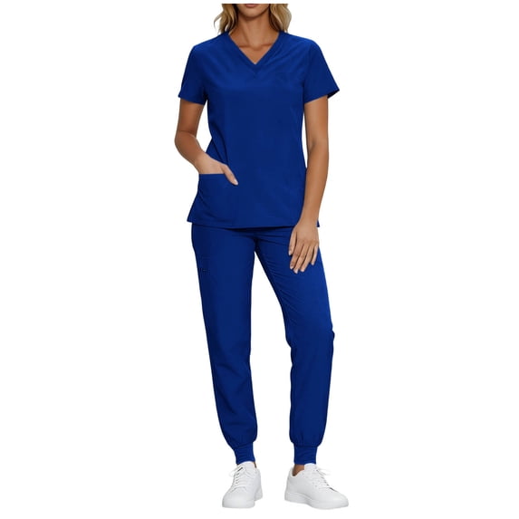 2 Piece Sets for Women,Scrubs for Women Set Nursing Uniform Scrub Suit ...
