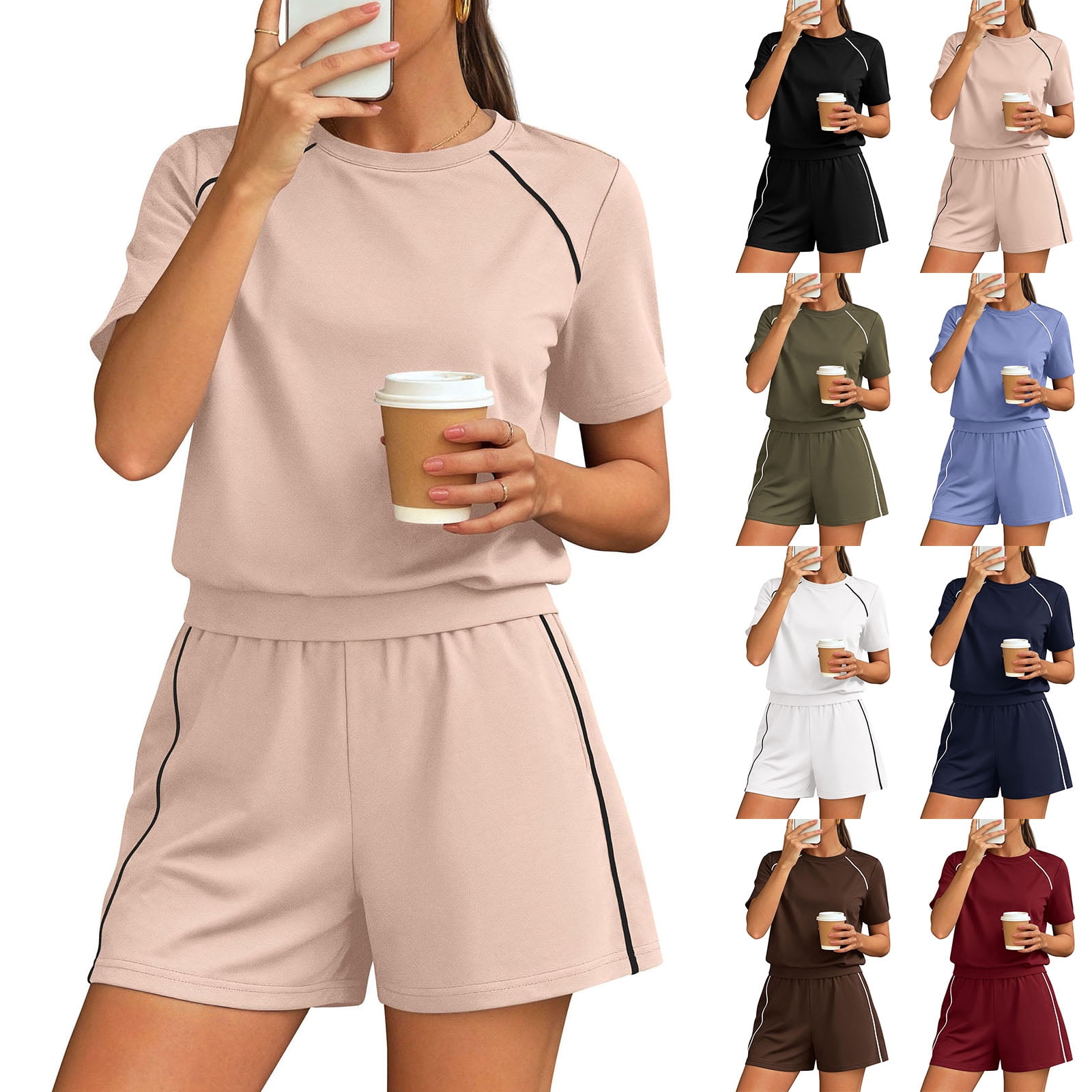 2 Piece Sets for Women Summer Lounge Matching Sets Airport Vacation ...