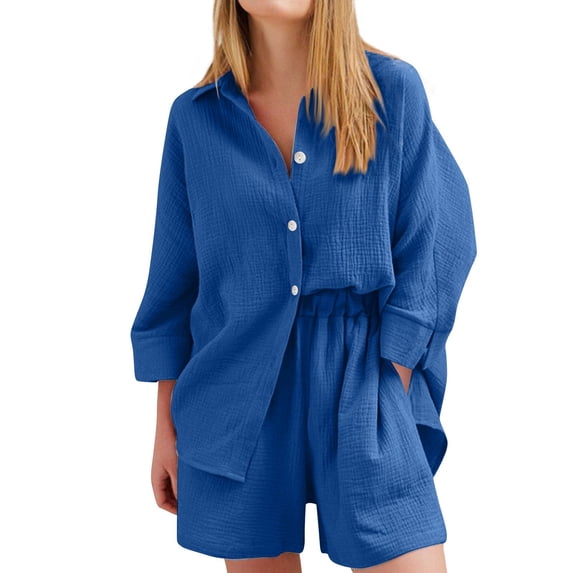2 Piece Sets for Women Summer Lounge Wear Matching Two Piece Pajama Set ...