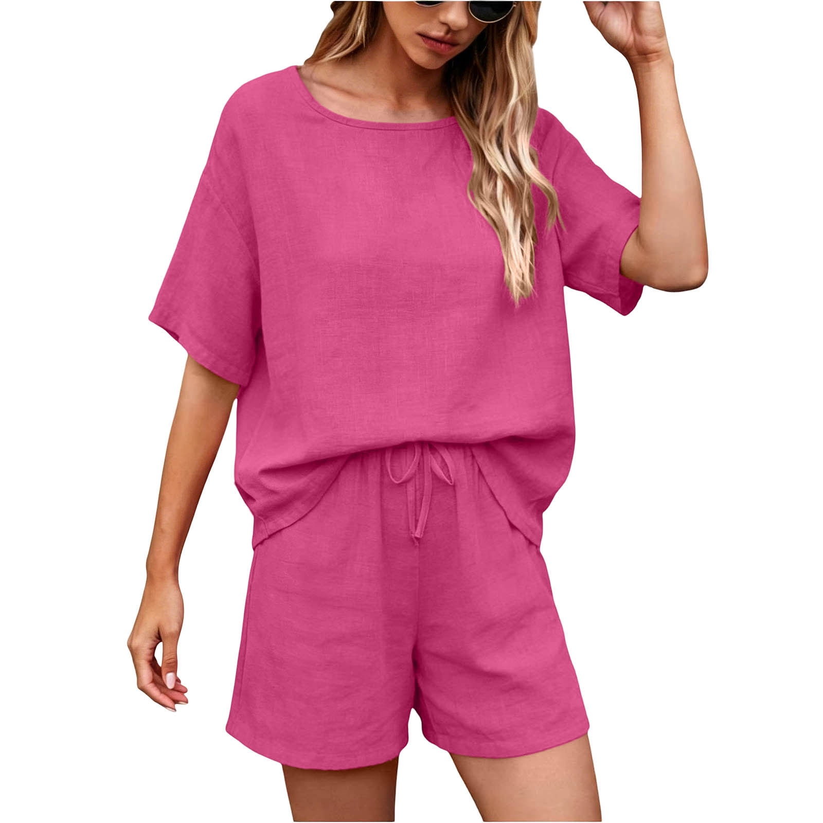 2 Piece Sets for Women,Two Piece Outfits for Women Summer Casual Half ...
