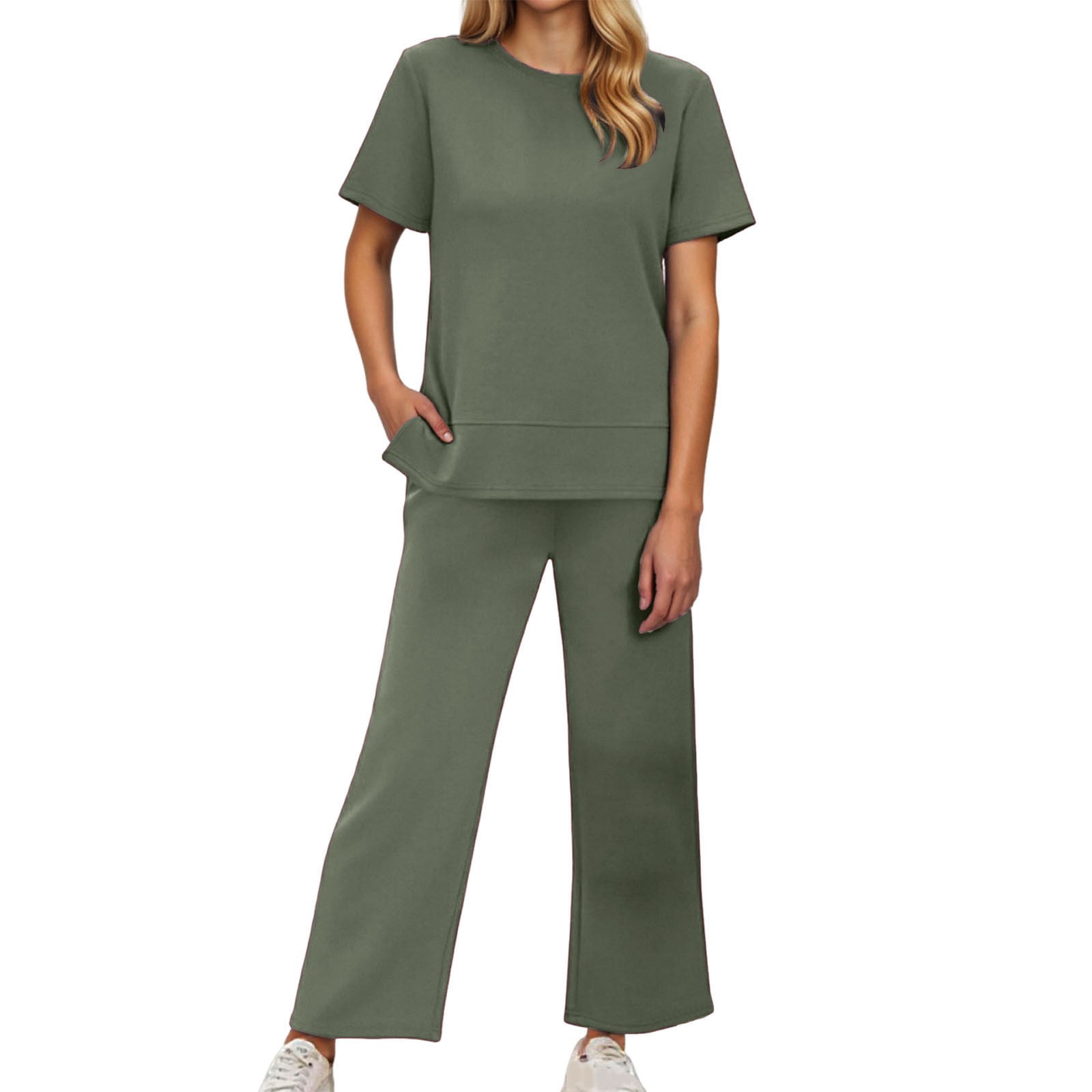 2 Piece Sets for Women, Women's Sets Fashion Outfits Wide Leg ...