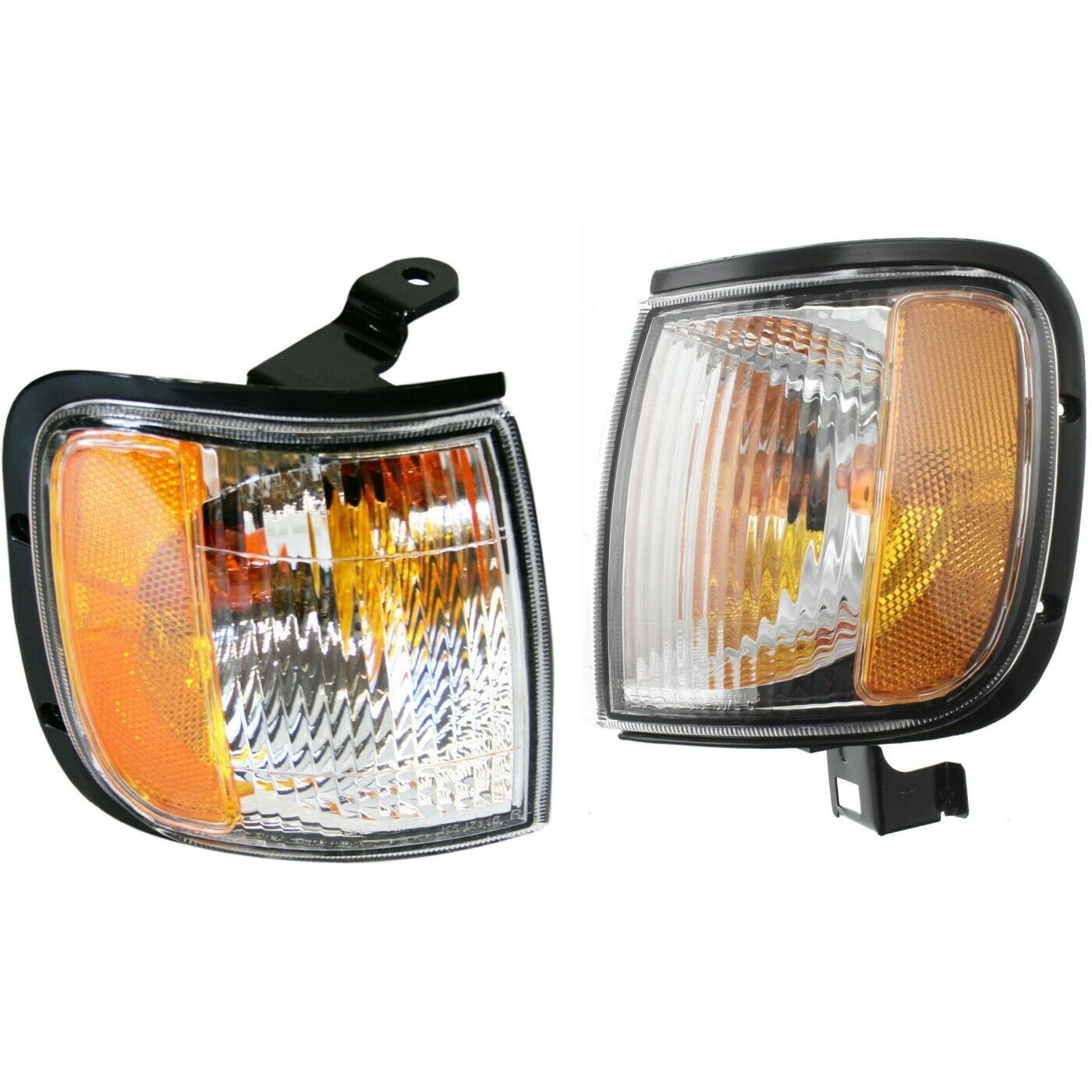 2-Piece Signal Light Set with Clear & Amber Plastic Lens and ...