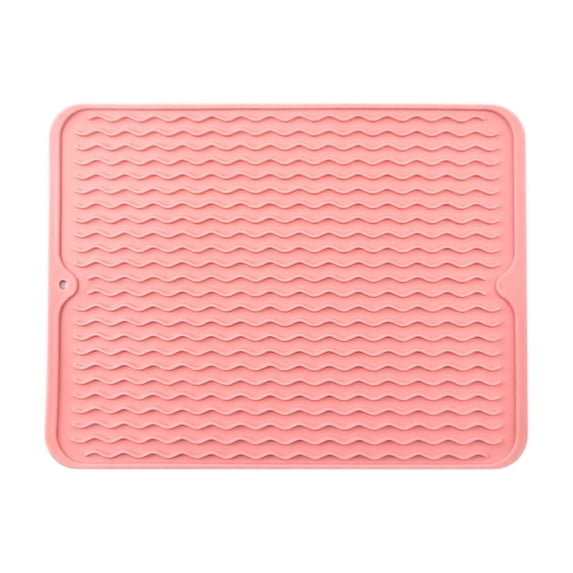 2 Piece Silicone Draining Mat for Kitchen Countertop Non Slip Heat ...