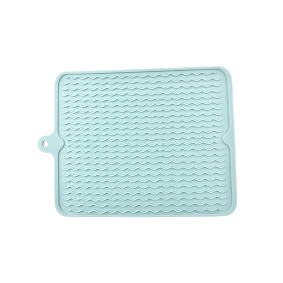 2 Piece Silicone Draining Mat for Kitchen Countertop Non Slip Heat ...