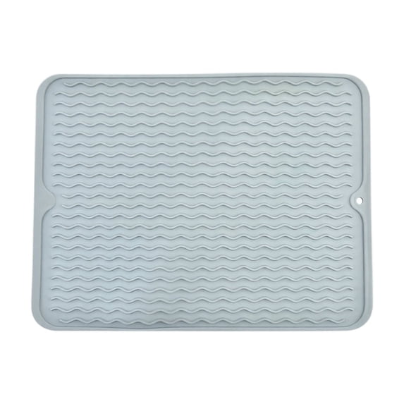 2 Piece Silicone Draining Mat for Kitchen Countertop Non Slip Heat ...