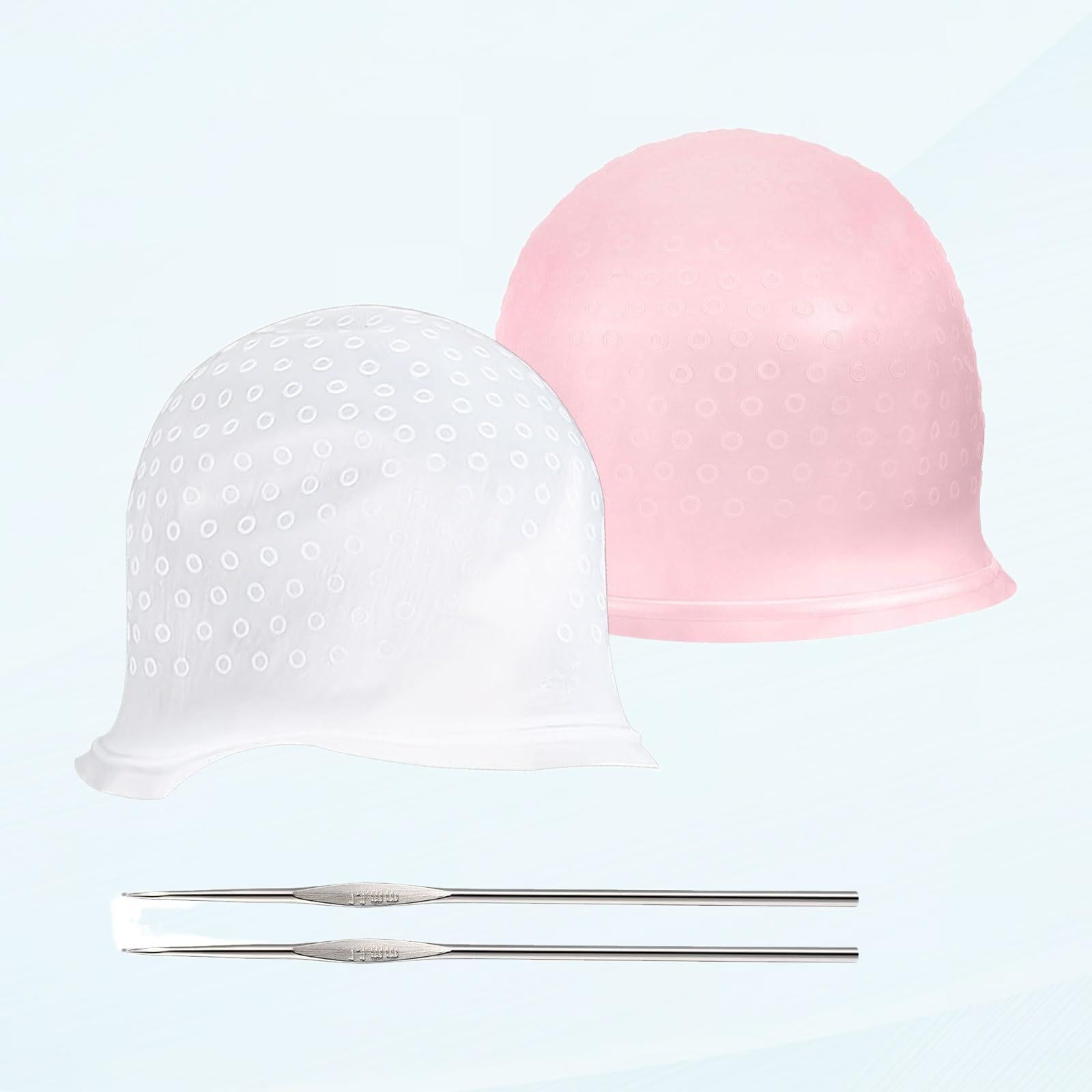 2-Piece Silicone Highlighting Cap Kit Highlighting Caps with Holes ...