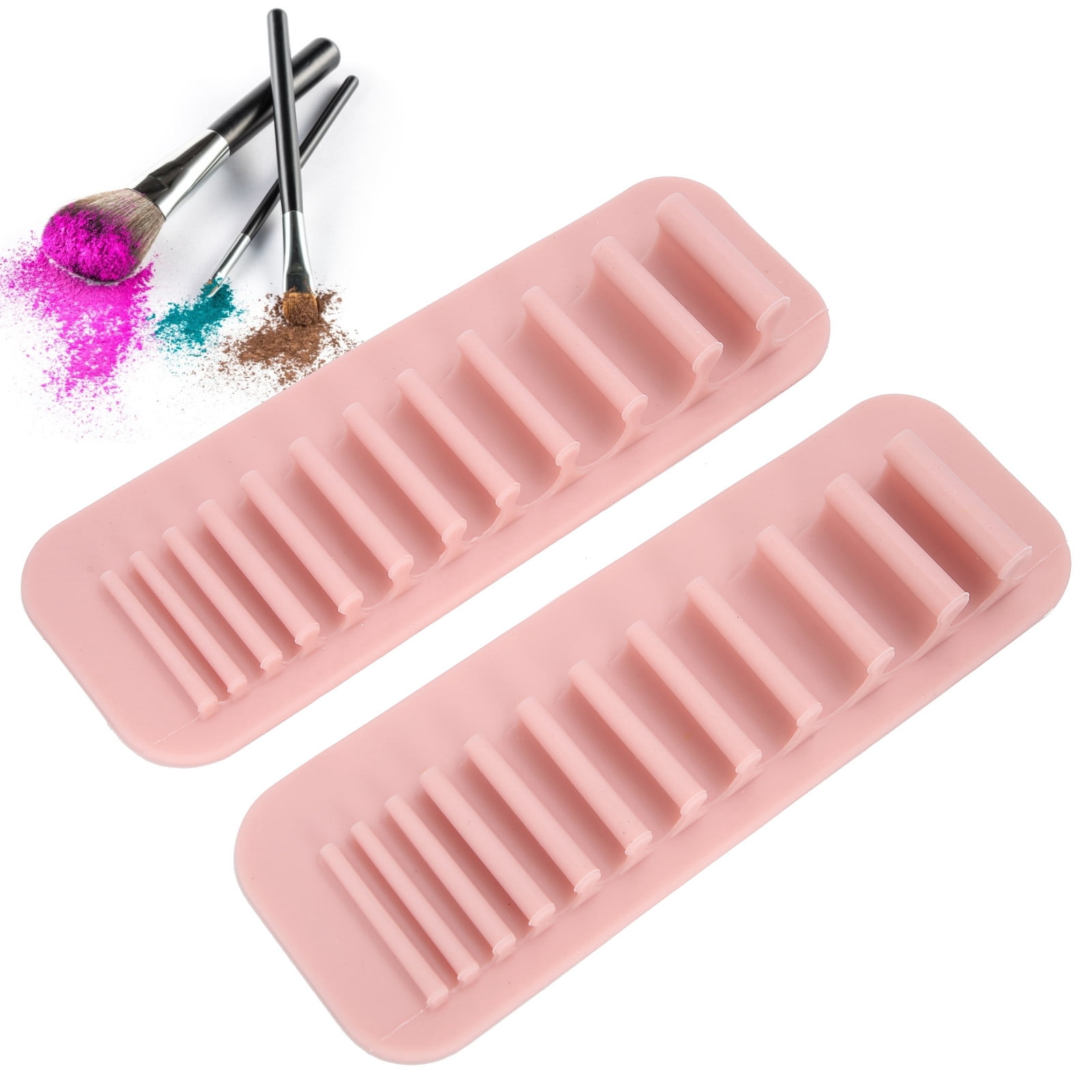 2,Piece Silicone Organizer Rack, Wall Mount For Brushes Cosmetics ...