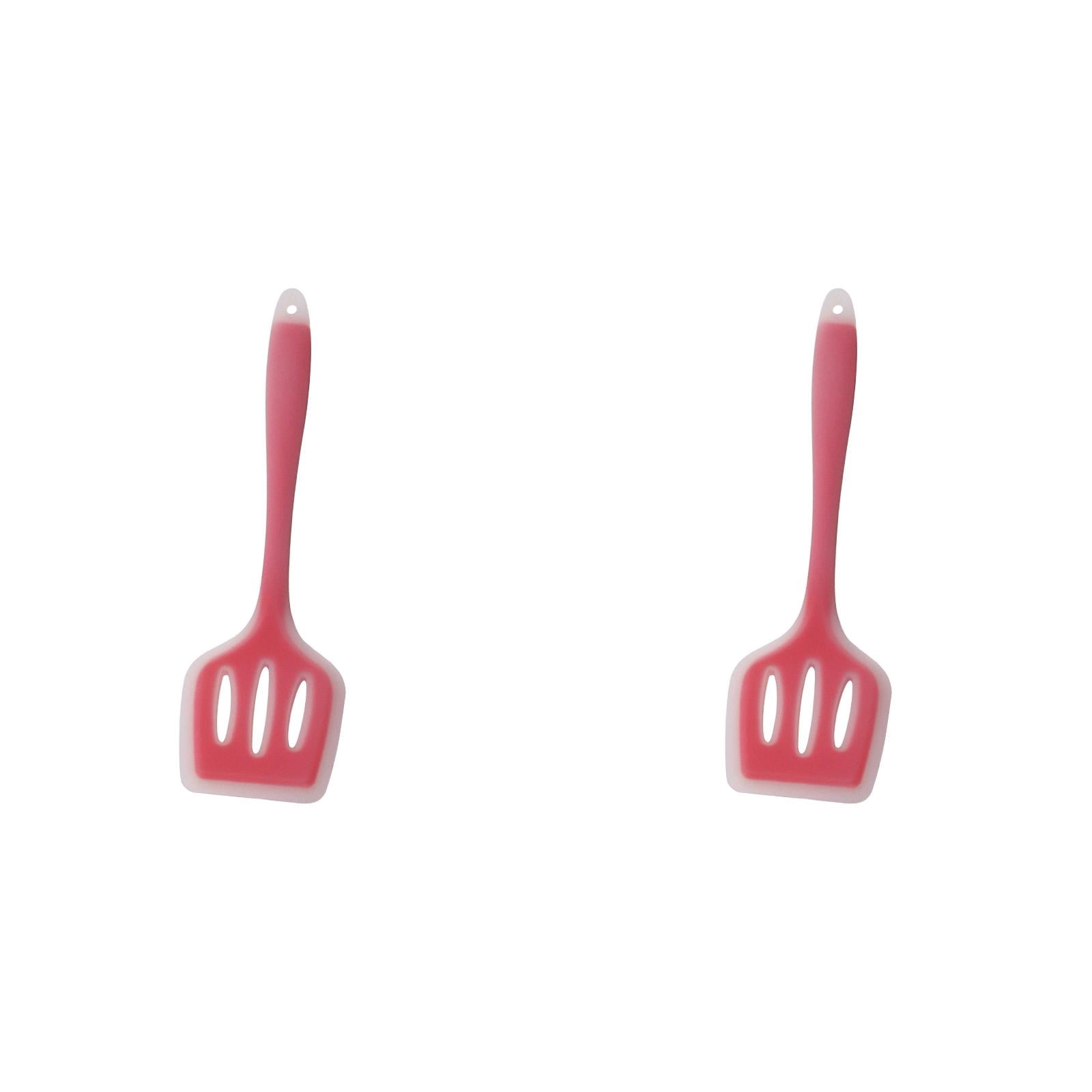 2-Piece Silicone Turner Spatula, Slotted Spatula for Non-Stick Cookware ...
