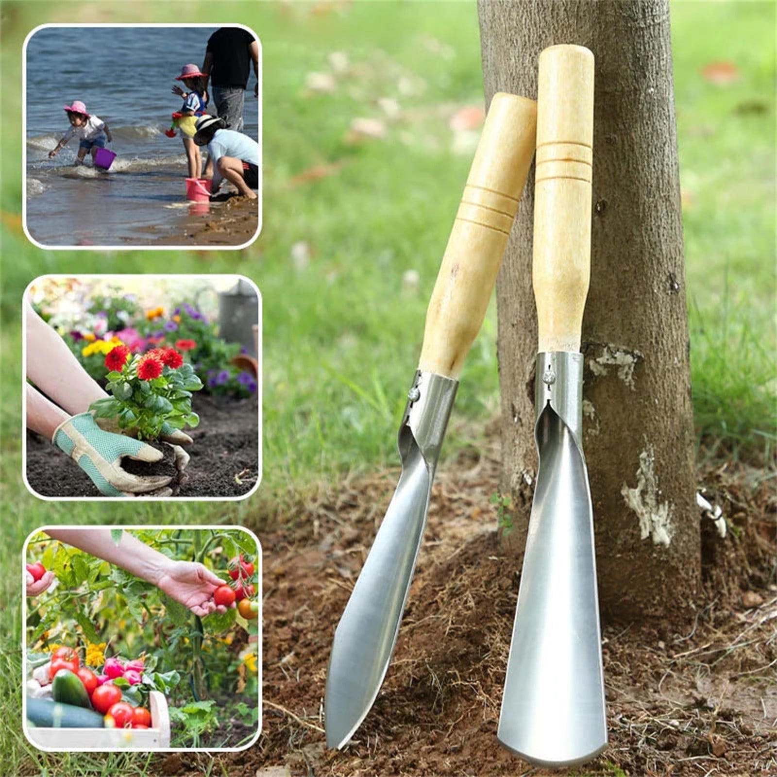2-Piece Small Transplant Hand Tool Set, Stainless Steel Gardening ...