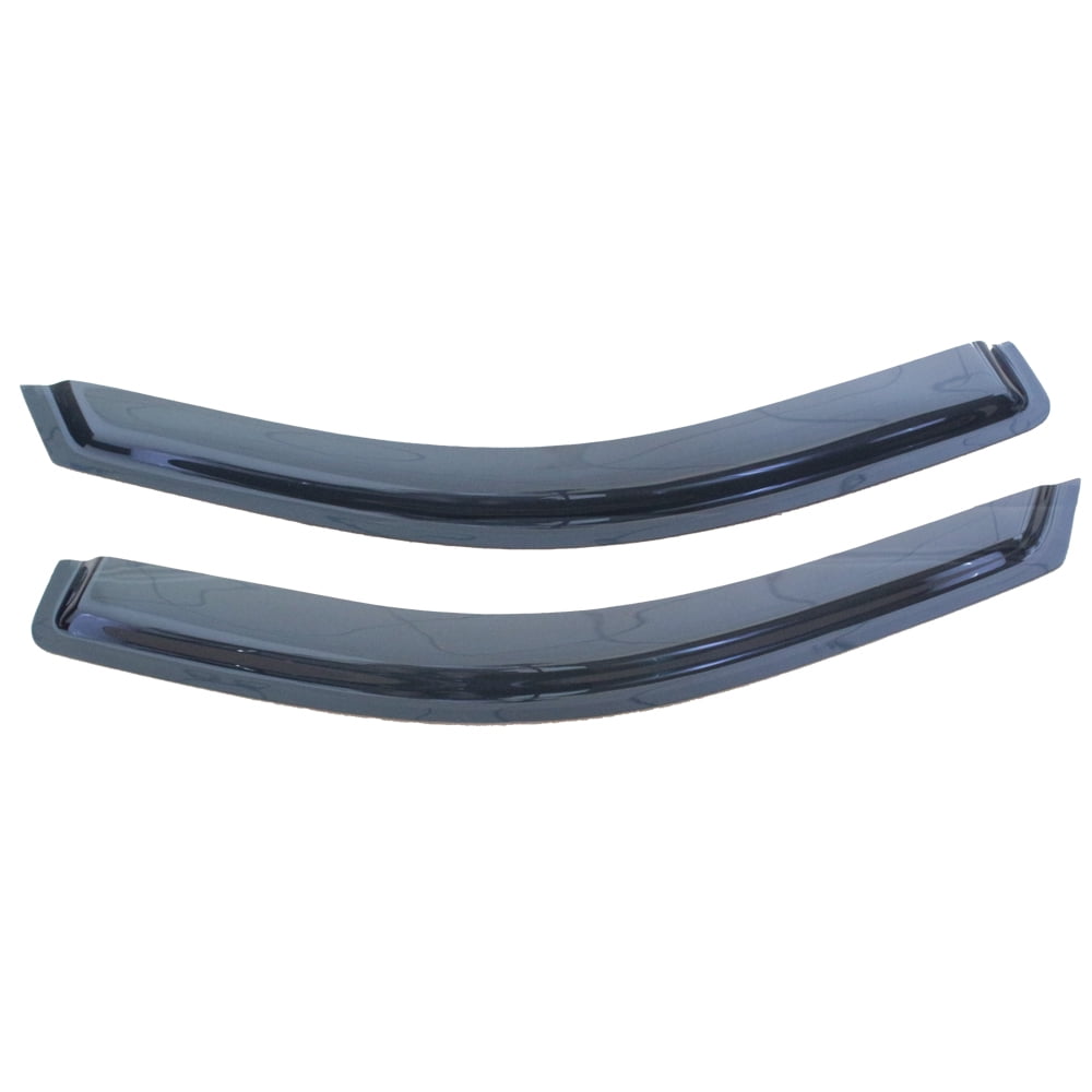 2-Piece Smoke Tinted Window Deflectors, Acrylic , Tape-On Outside Mount ...