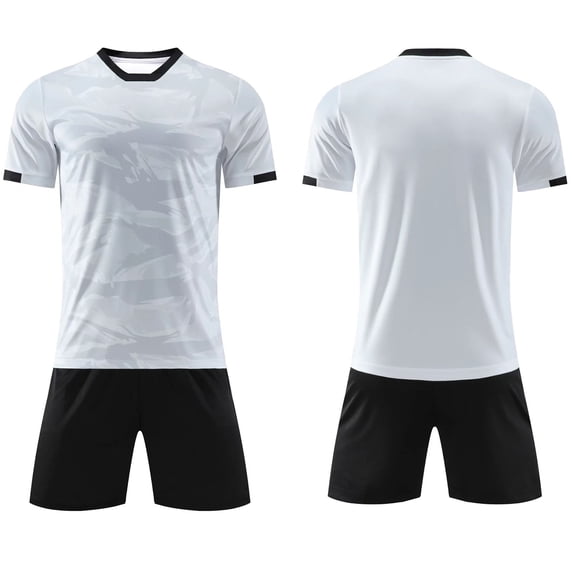 2 Piece Soccer Outfits Kids Short Sleeve Crew Neck T Shirts Elastic ...
