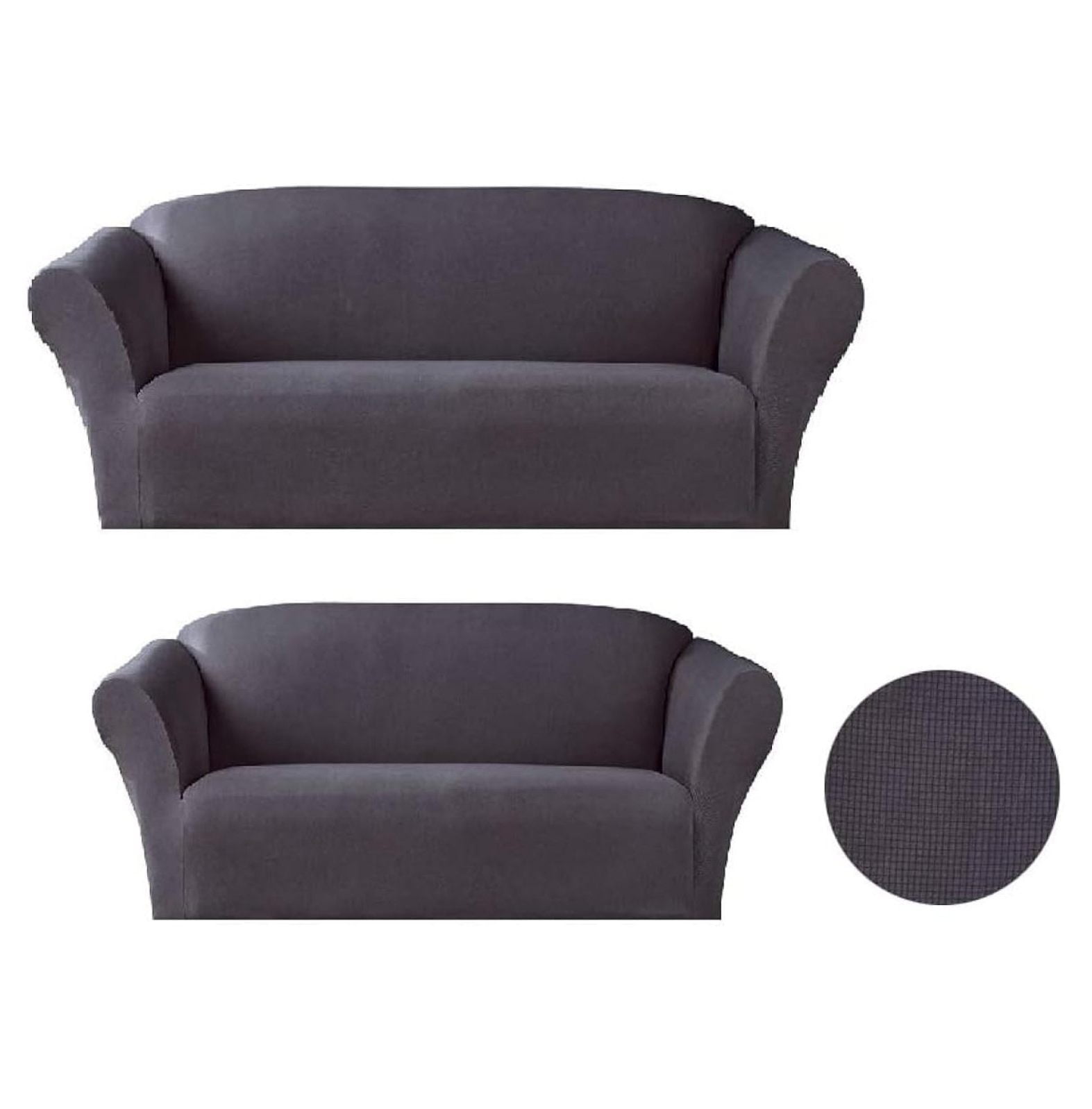 2-Piece Sofa and Loveseat Slipcovers, Couch and Loveseat Covers Set ...