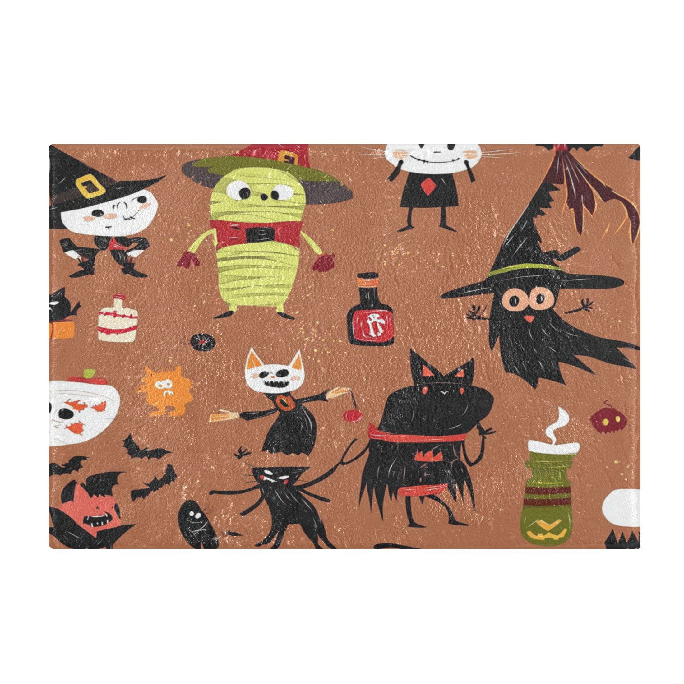 2 Piece Soft Bathroom Rug Set Black Clown Costume Icons Bath Mat and U ...