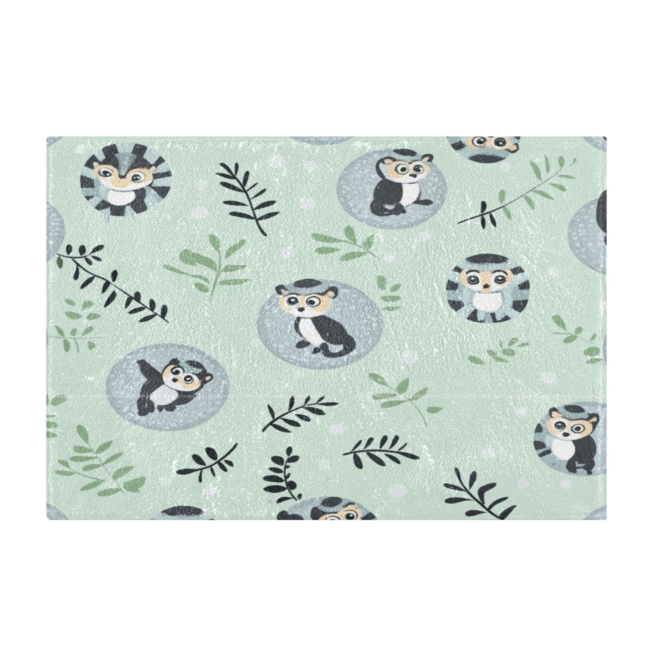 2 Piece Soft Bathroom Rug Set Cute Adorable Lemurs Bath Mat and U ...