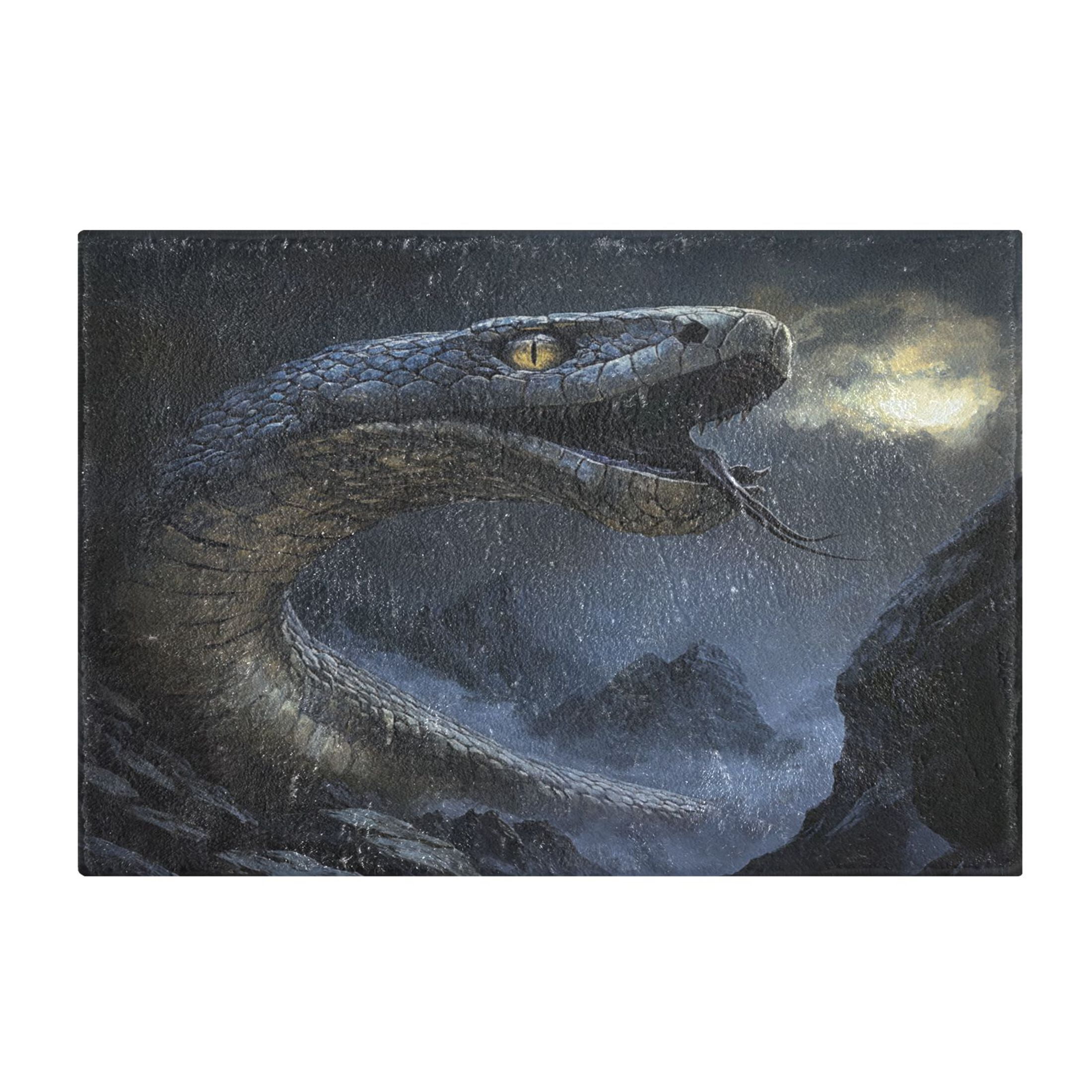 2 Piece Soft Bathroom Rug Set Giant Snake Bath Mat and U-Shaped Toilet ...