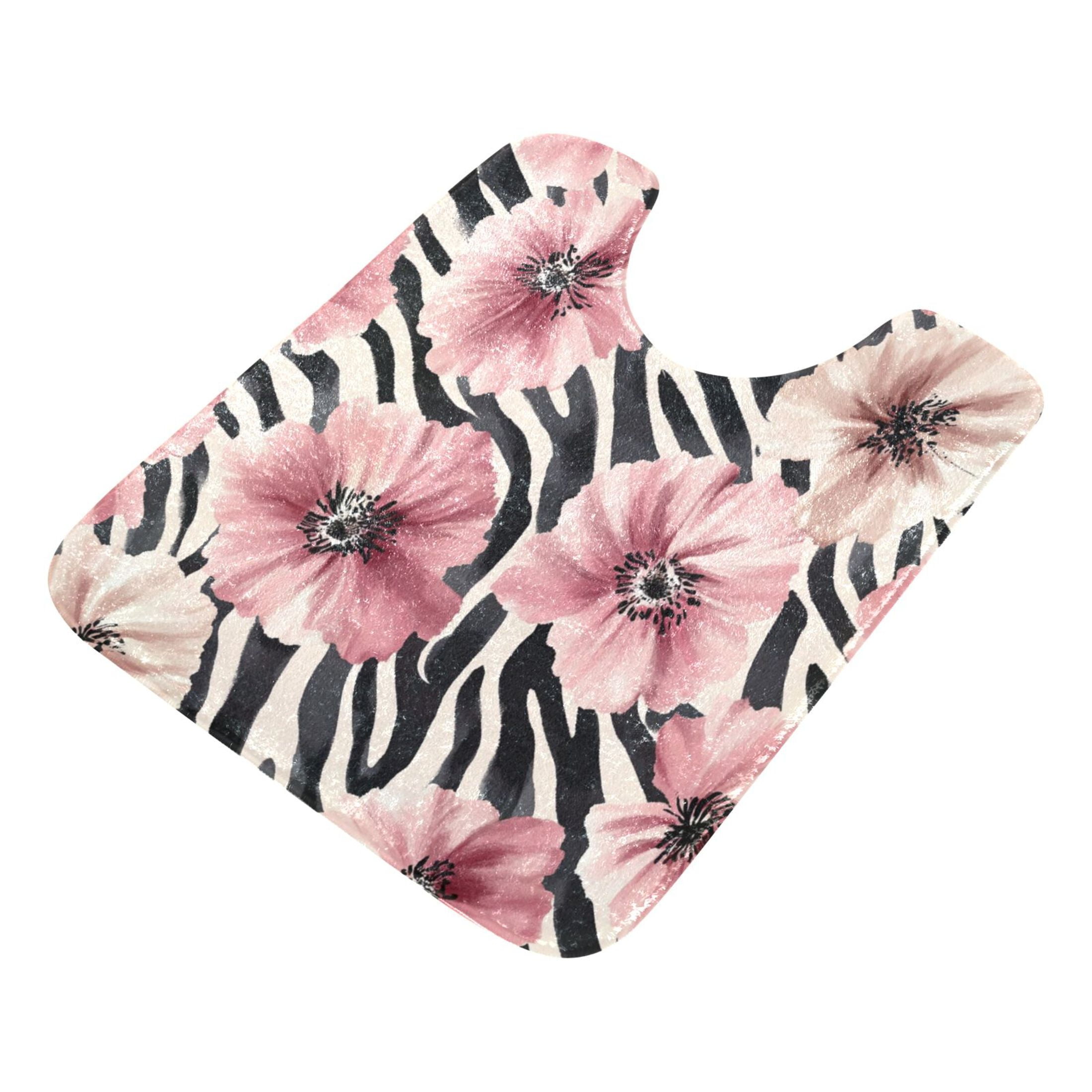 2 Piece Soft Bathroom Rug Set Watercolor Flowers Bath Mat and U-Shaped Toilet Contour Rug (16 ...