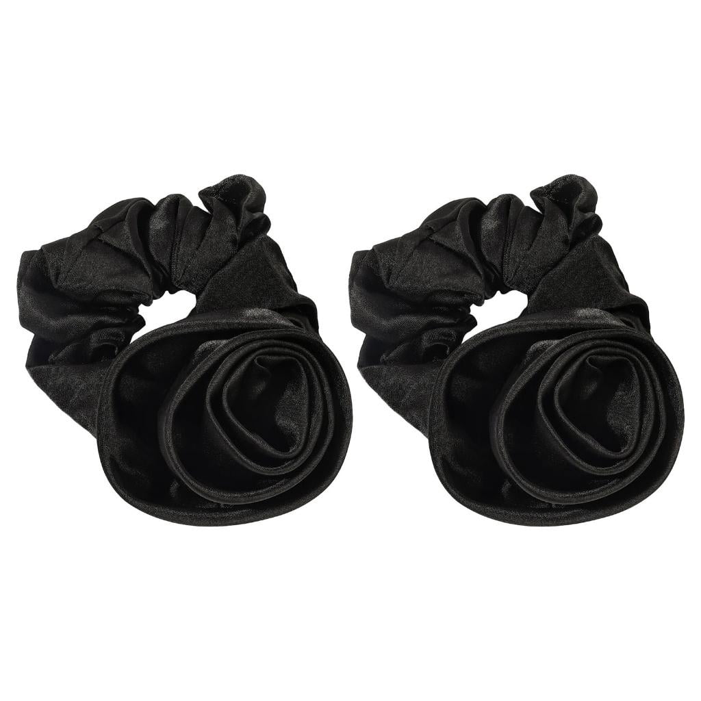 2 Piece Soft Scrunchies Rose Floral Design Elastic Hair Band For Women ...