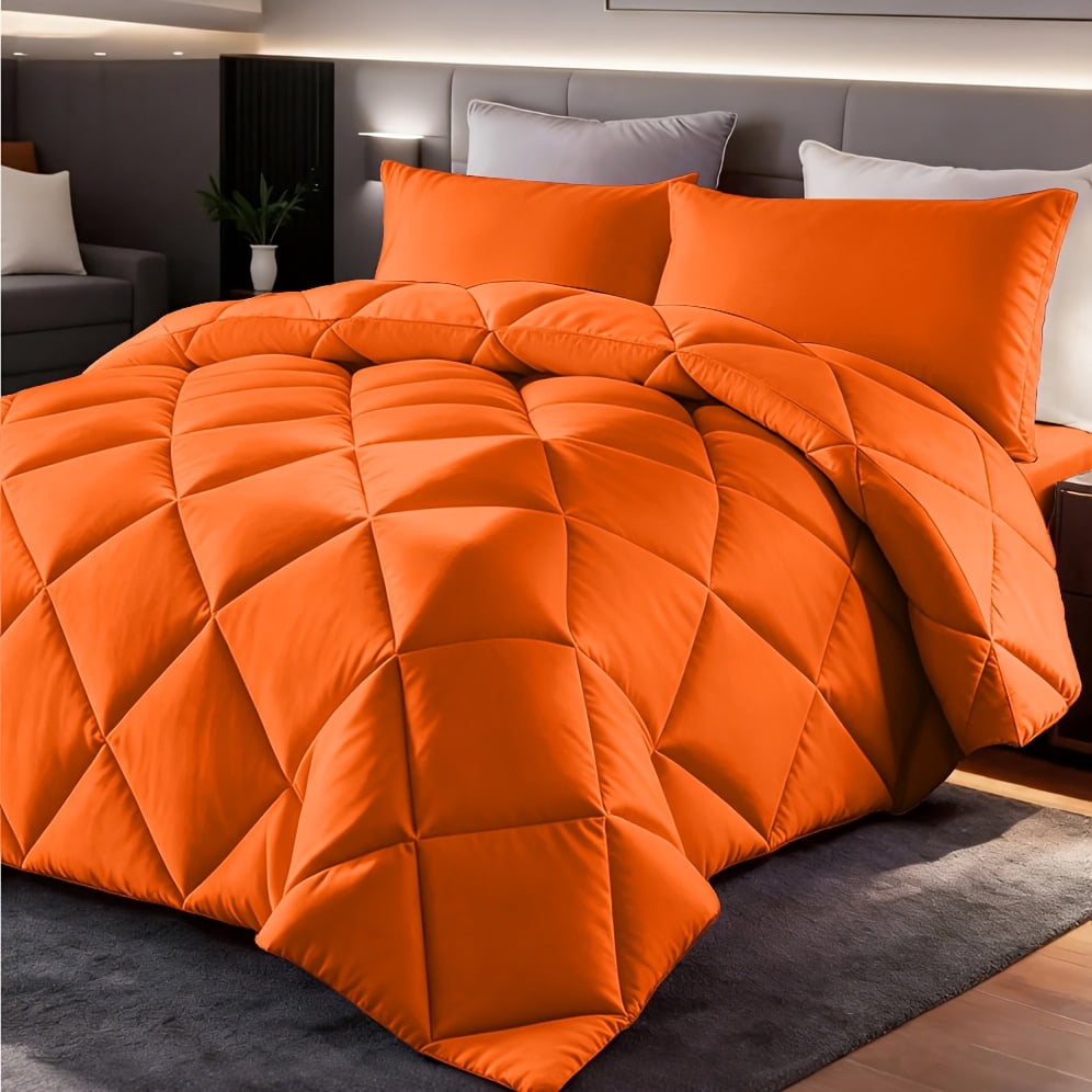 2 Piece Solid‑Color Diamond‑Pattern Bedding Set in Large/X‑Large Sizes ...