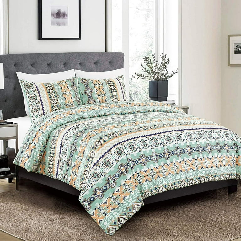 light green pattern comforter