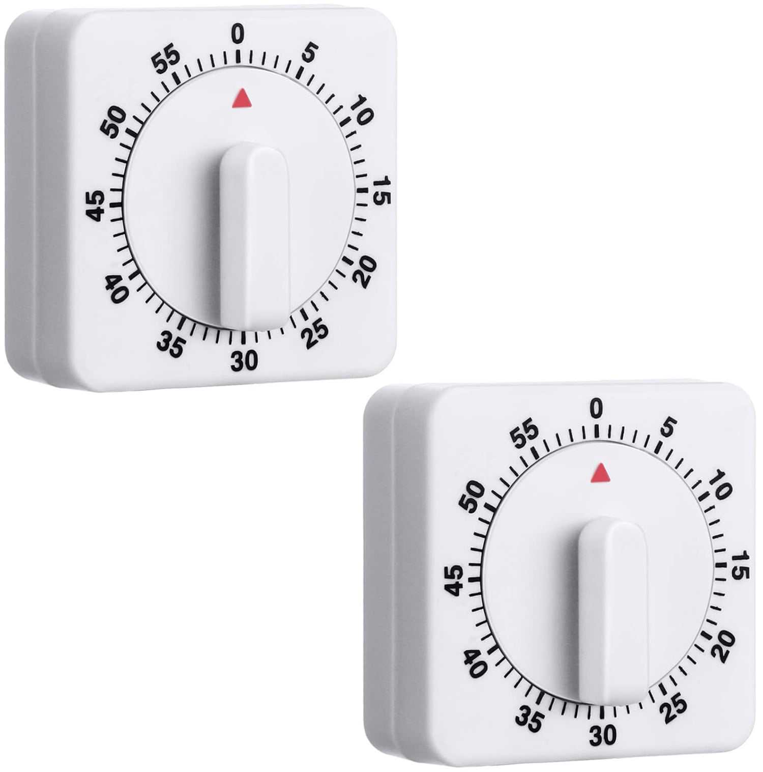 2 Piece of Square Kitchen Timer,Happon 60-minute Mechanical Timer ...