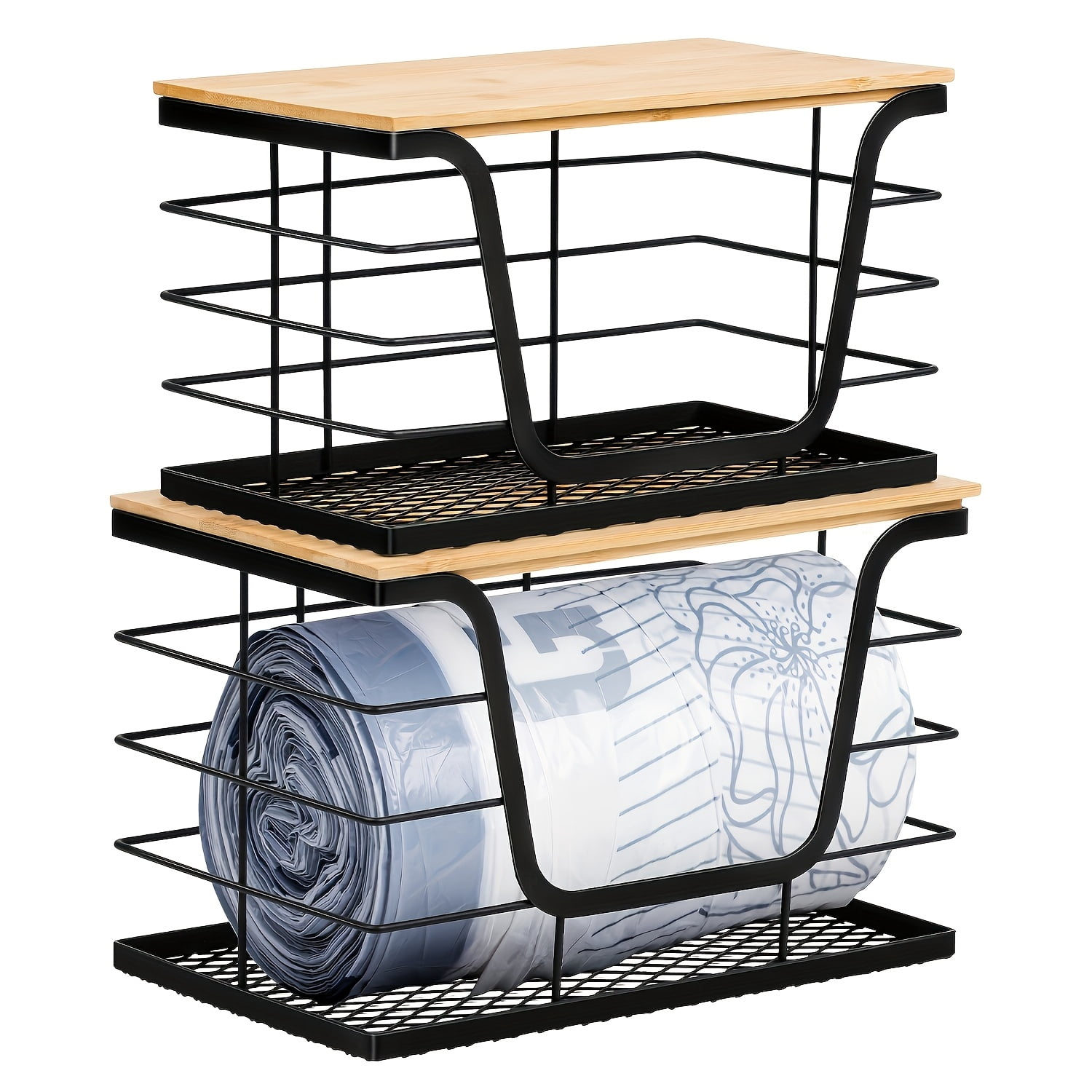 2-Piece Stackable Storage Set Large Small, Multifunctional Organizer ...