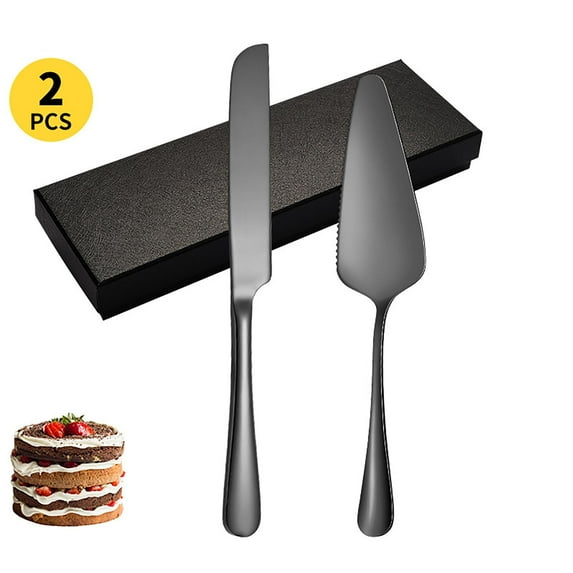 2-Piece Stainless Steel Cake Knife and Server Set | Mirror Polished ...
