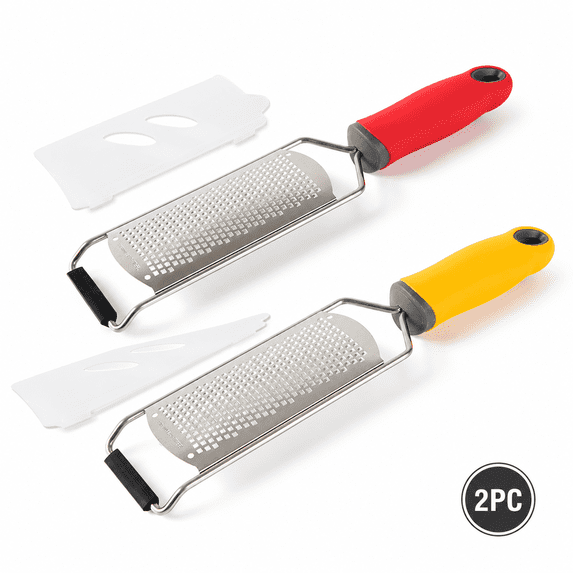 2-Piece Stainless Steel Cheese and Chocolate Grater Set, Multi-Use ...