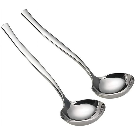 2-Piece Stainless Steel Gravy Soup Spoon, Gravy Ladle Soup, Small Ladle ...