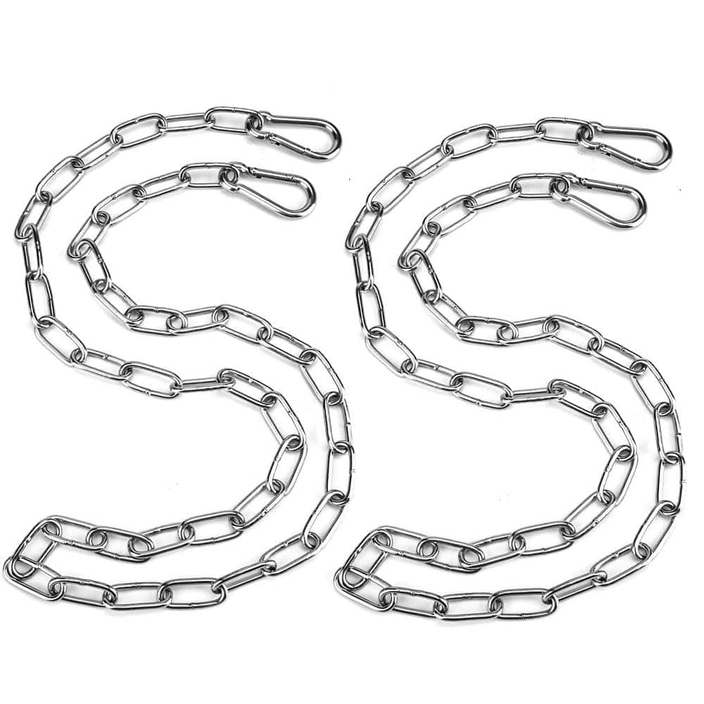 2-Piece Stainless Steel Hanging Swing Chair Chain with Hanging Hooks ...