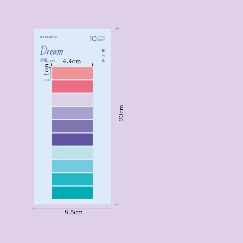 2 Piece Sticky Notes With Ruler Adhesive Stationery Memo Pad Index ...