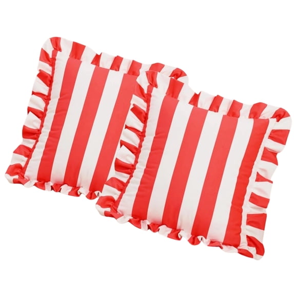 2 Piece Stripe Pillow Slipcover Polyester Pillowcase With Structural ...