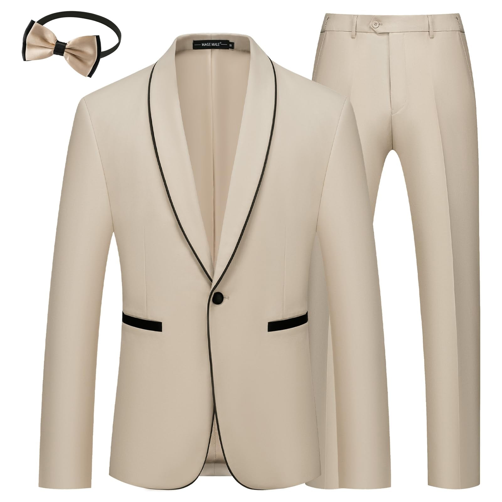 2 Piece Suits for Men Slim Fit Casual Beach Wedding Grooms Groomsmen ...