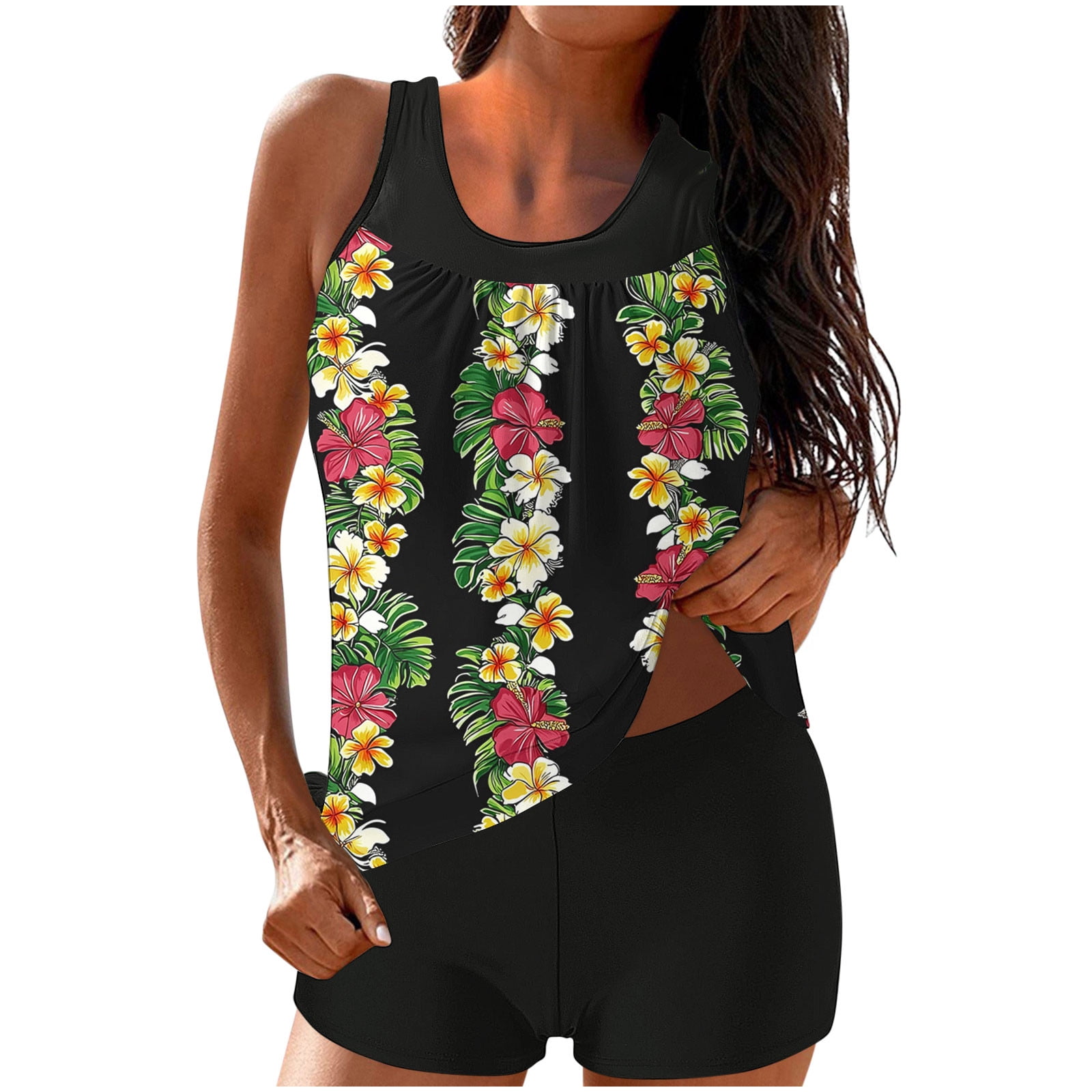 2 Piece Swimsuit Tummy Control,Tankini Swimsuits for Women Two Piece ...