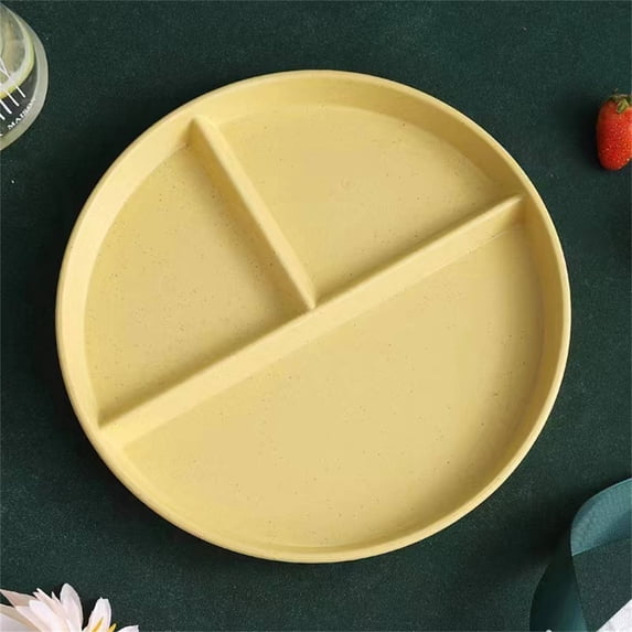 2-Piece T-Shaped Grid Plates, 4-Color Grid Plates, Household Dinner ...