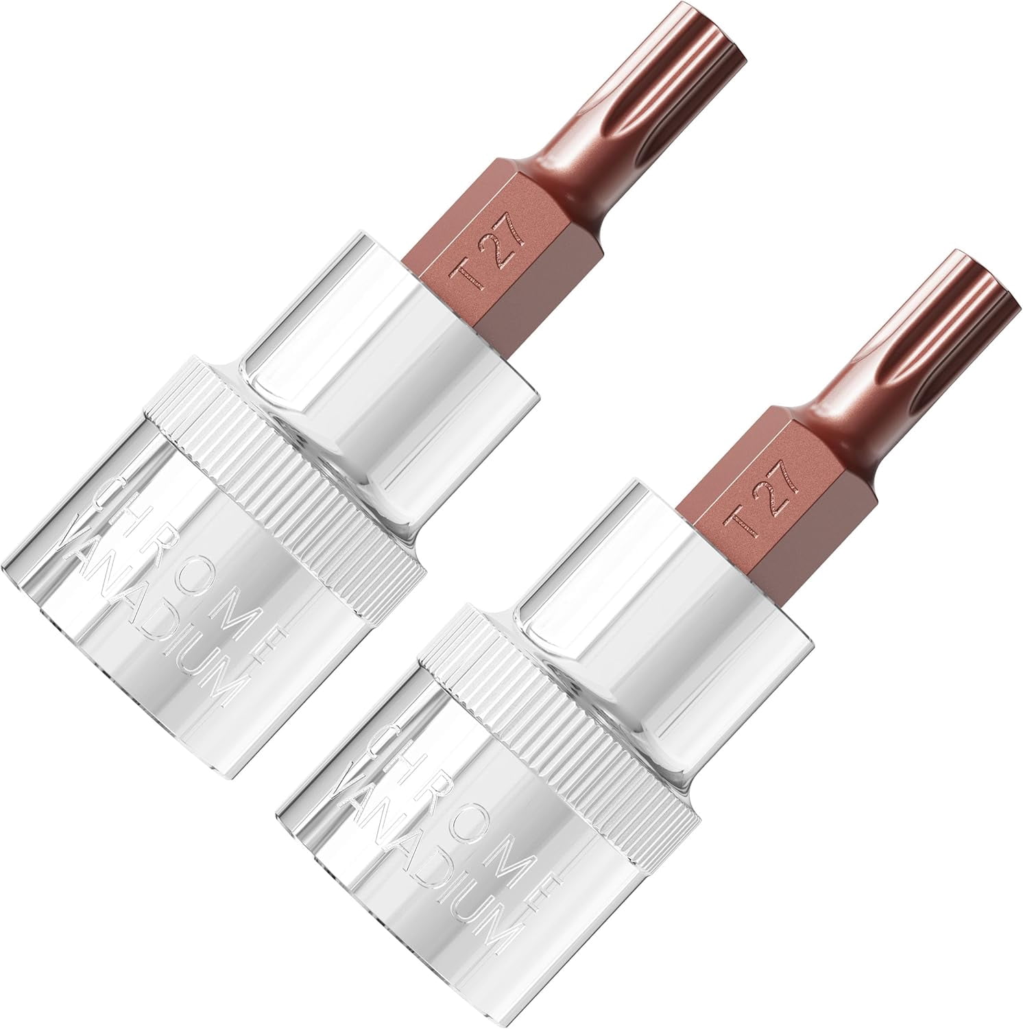 2-Piece T25 Torx Bit Socket Set, 3/8-Inch Drive S2 Steel Bit with CR-V ...