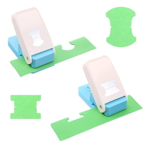 2-Piece Tab Puncher for Paper Crafts - Index Punch Set with Whale Tail ...