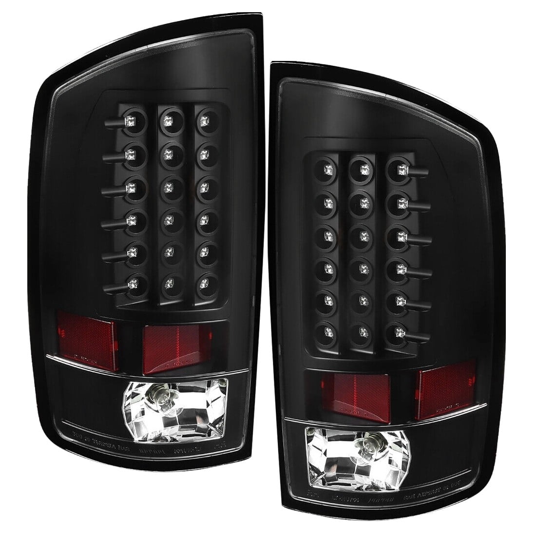 2-Piece Tail Light Assembly Set with ABS Plastic Housing and ...