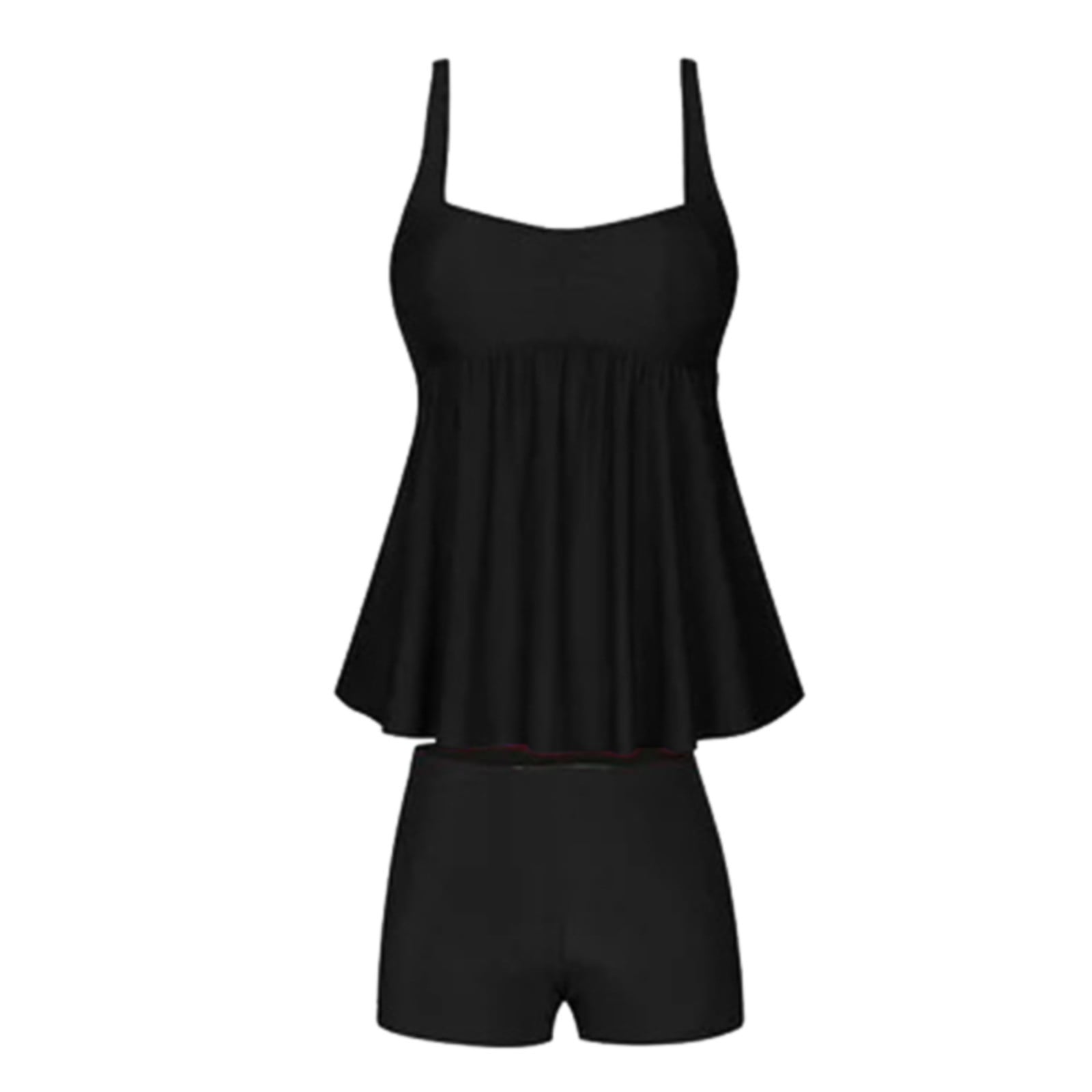 2 Piece Tankini for Women Summer Ladies Two Swimsuit Plus Size Backless ...