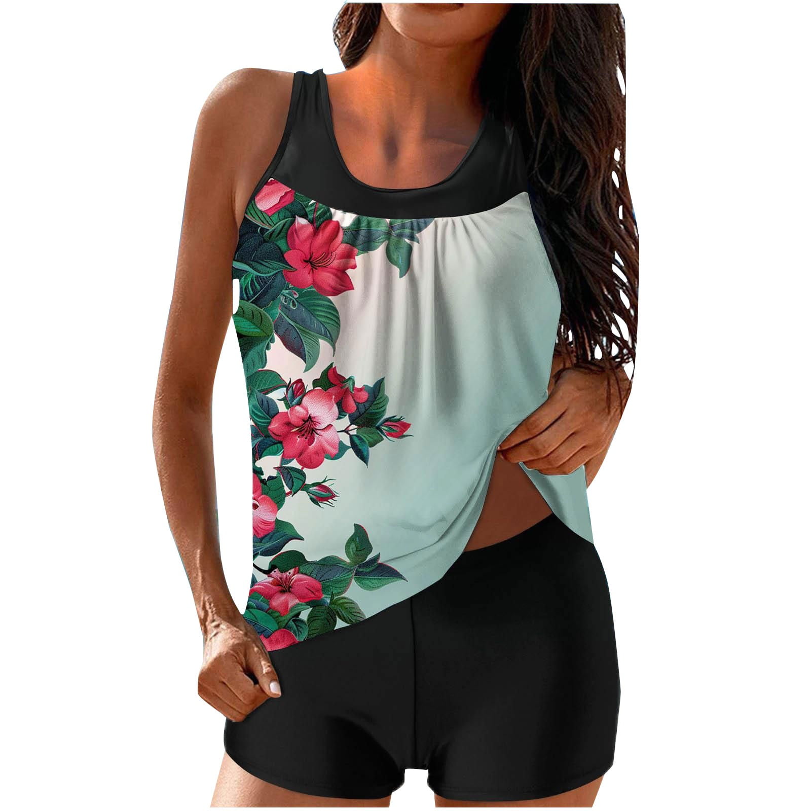 2 Piece Tankini for Women Women's Spring/Summer Floral Print With ...