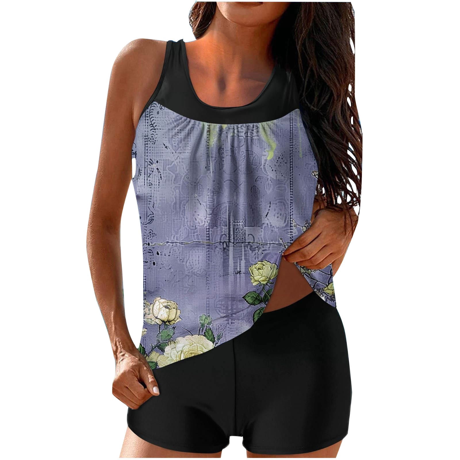 2 Piece Tankini for Women Women's Spring/Summer Floral Print With ...