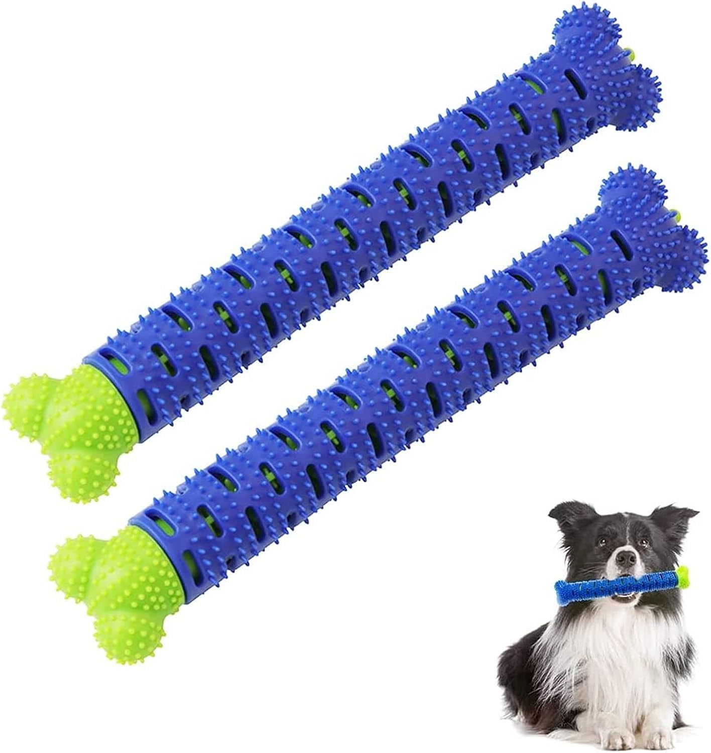 2-Piece Teething Toy Set Blue & Green Bone (2 Pack) - Walmart.com