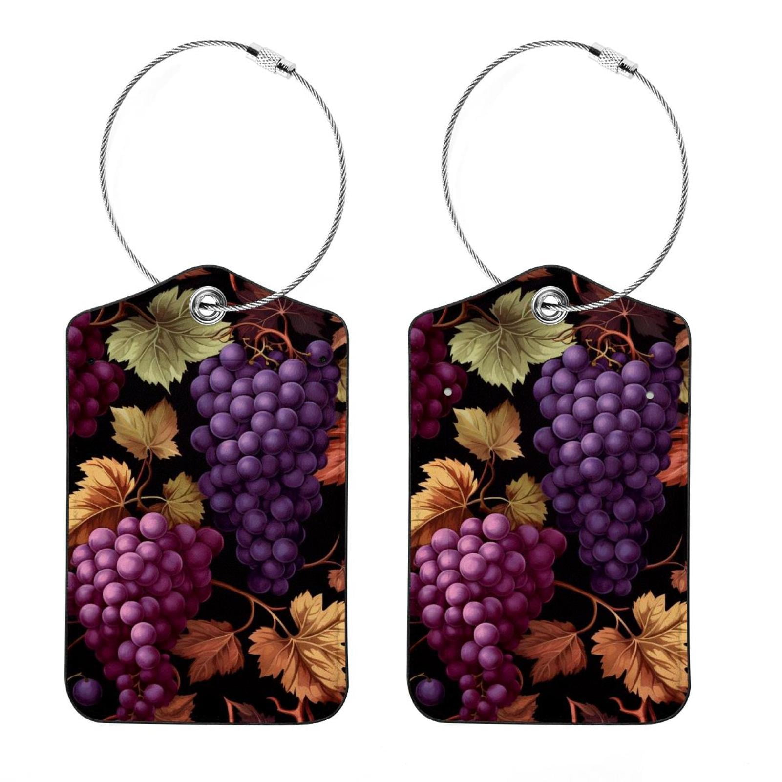 2 Piece Thanksgiving Grape Luggage Tag for Suitcase Identifiers Privacy ...