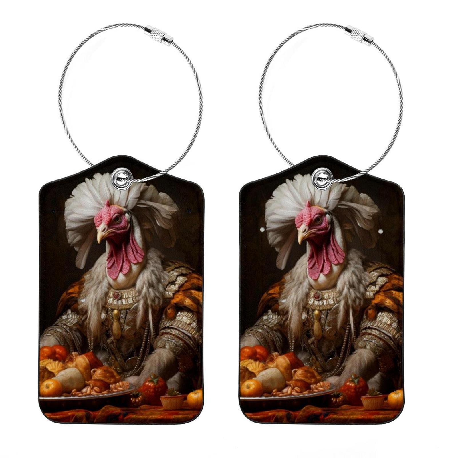 2 Piece Thanksgiving Turkey Luggage Tag for Suitcase Identifiers ...