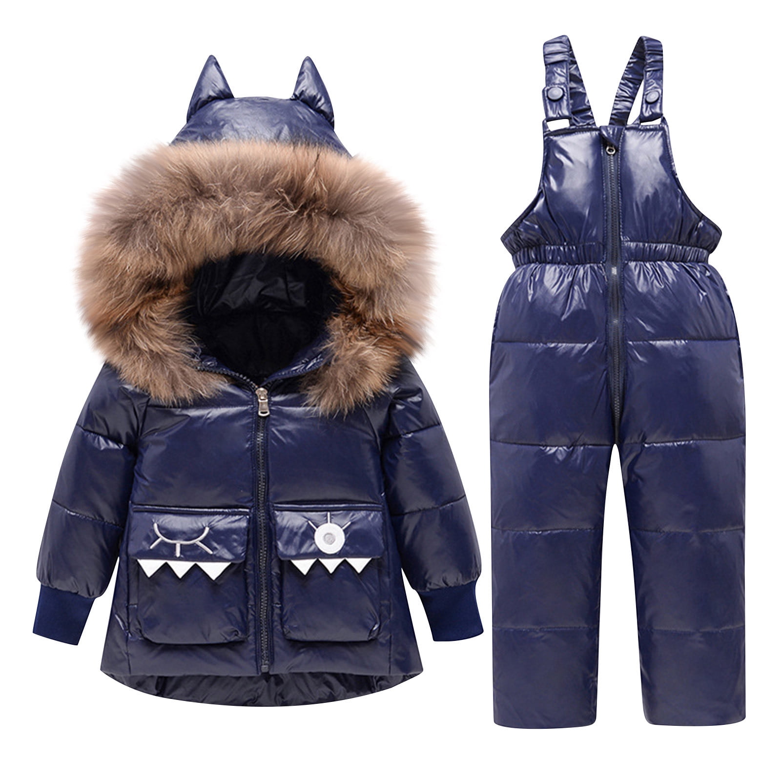 2 Piece Toddler Baby Snow Suit - Unisex Kids Boys Girls Two Piece ...
