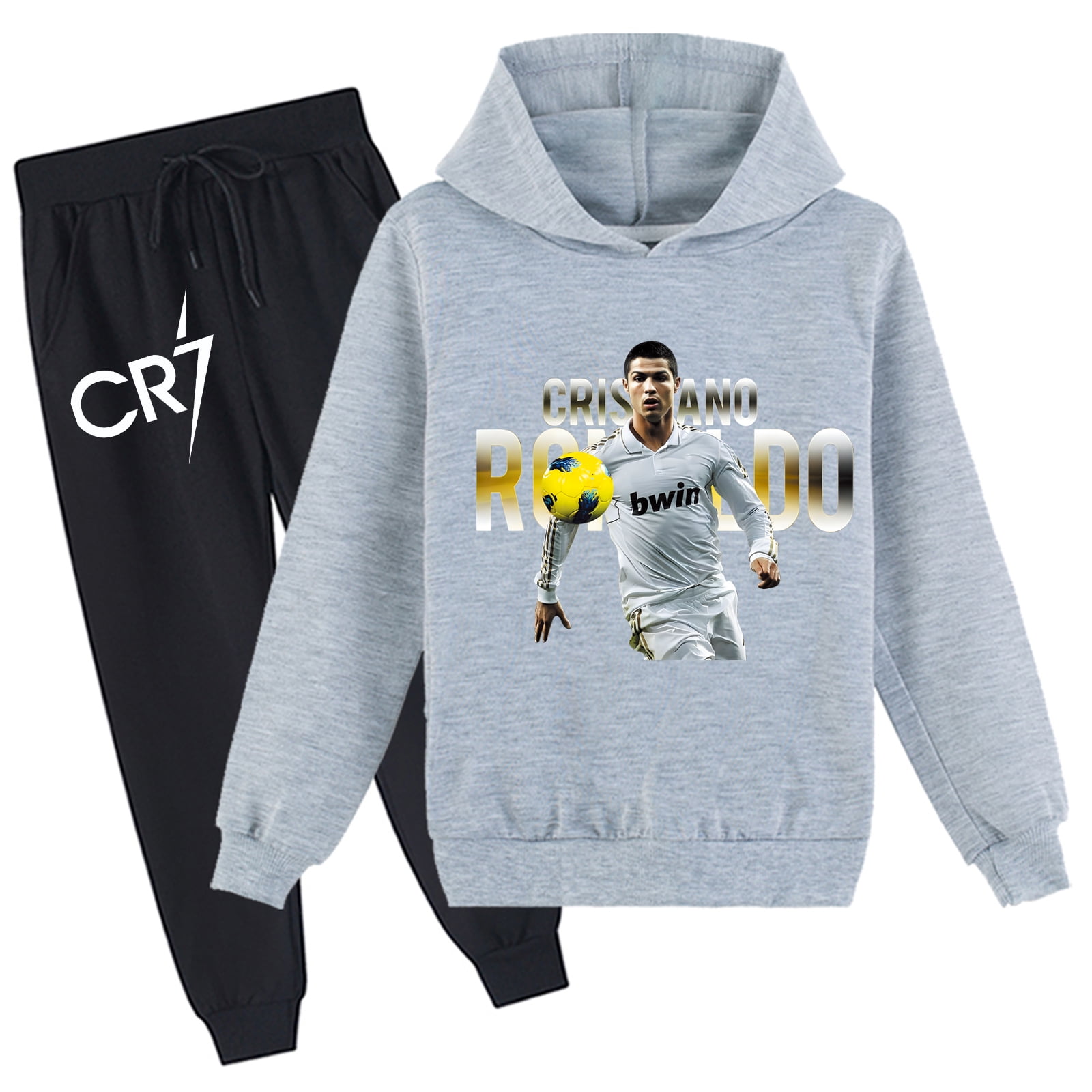 2 Piece Tracksuit Cristiano Ronaldo Graphic Hoodies & Jogger Pants ...